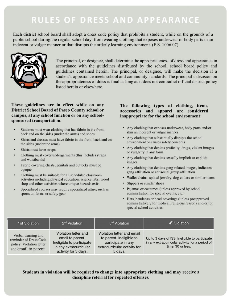 Dress Code | R. B. Stewart Middle School